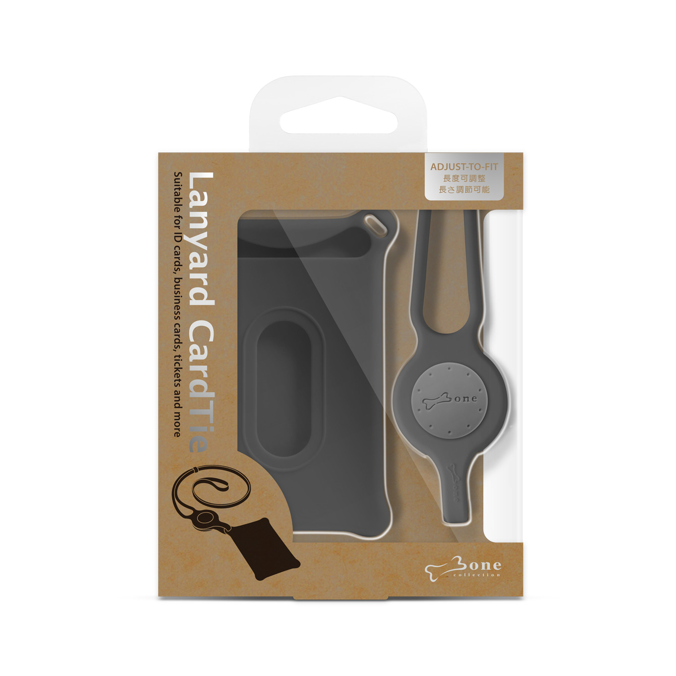 ID Card Holder - Black - Bone
